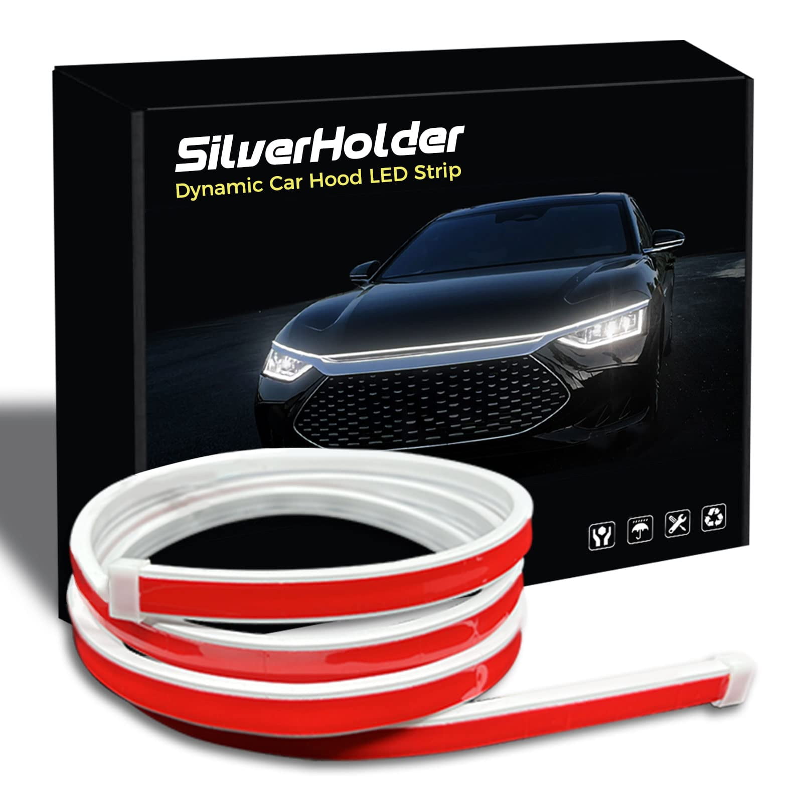 SilverHolder Dynamic White Car KEF16 Hood Light Strip 59 Inches ...