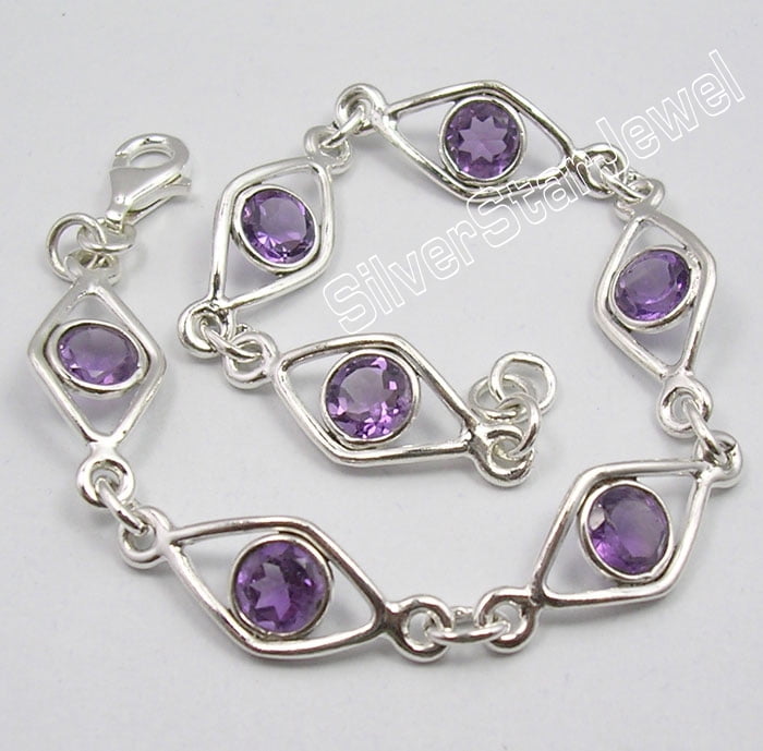SilverStarJewel .925 Sterling Silver Beautiful Cut Amethyst Made In ...
