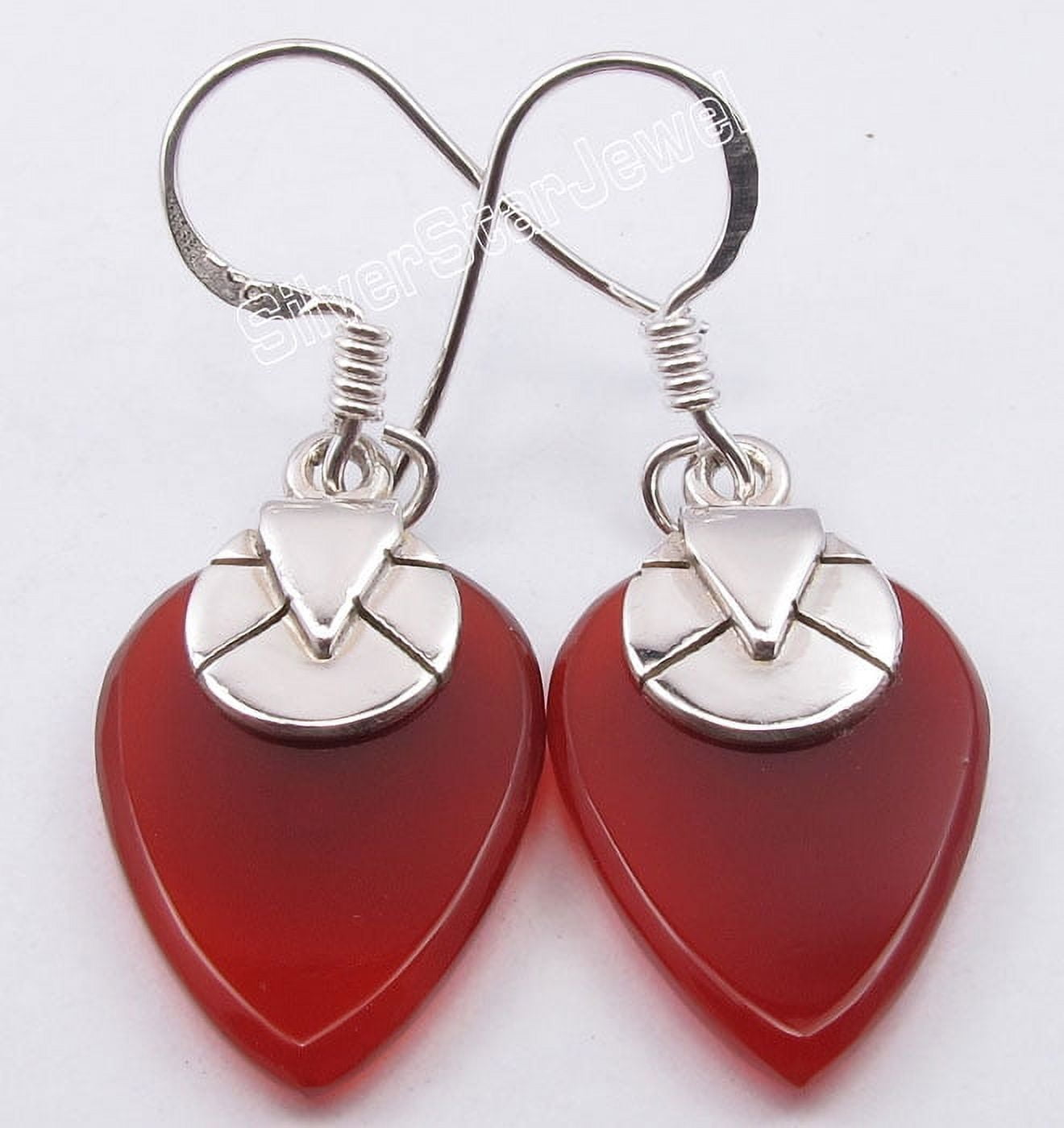 SilverStarJewel 925 Sterling Silver Beautiful Red Carnelian Antique ...