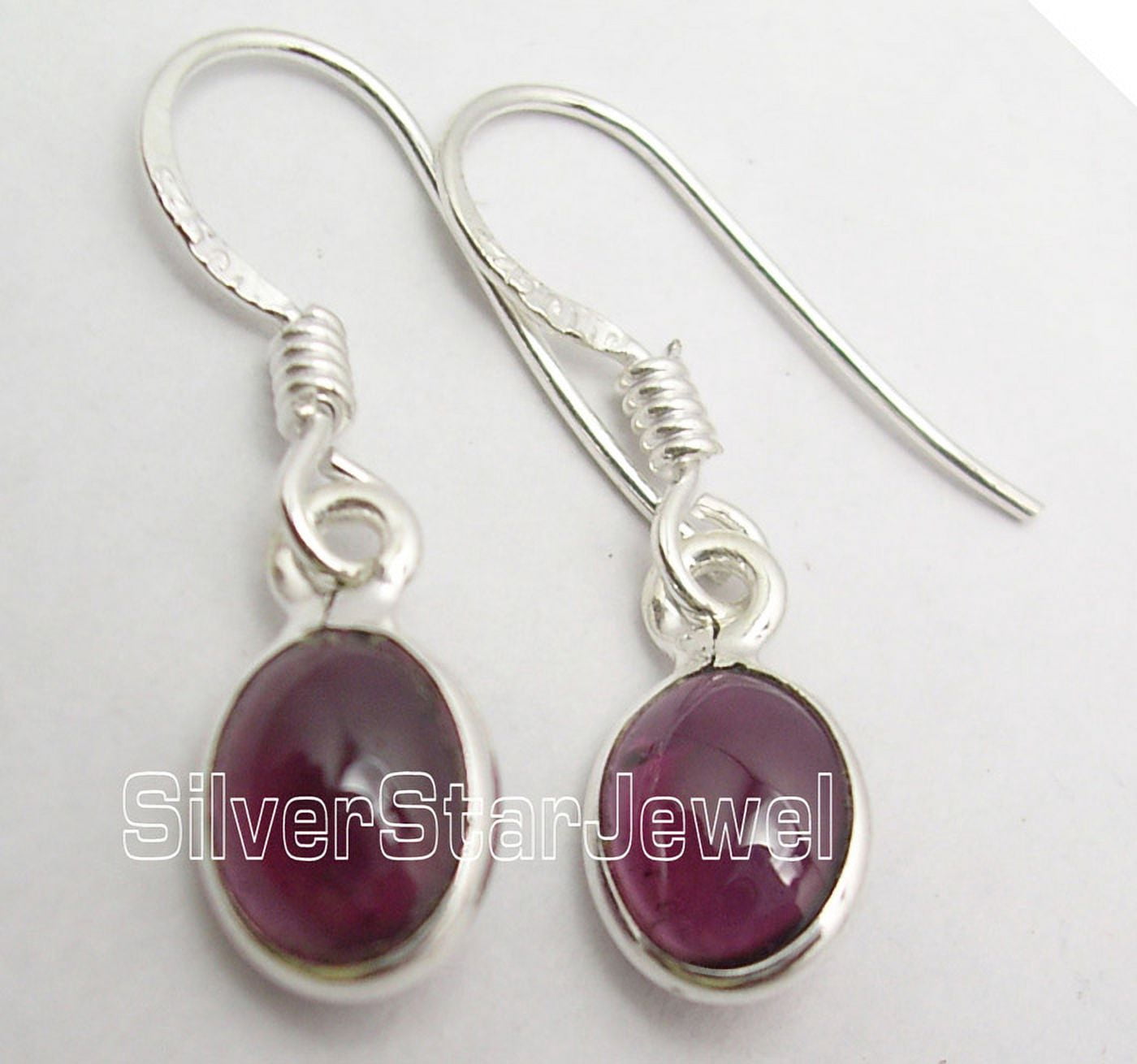 SilverStarJewel 925 Sterling Silver Jewelry !! Sparkling Red Garnet ...