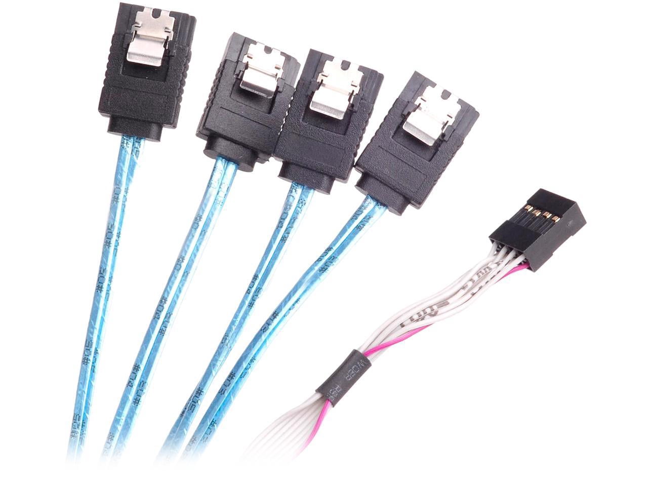 SilverStone 36 Pin Minisas Sff-8643 (Target) to SATA 7Pin (Host ...
