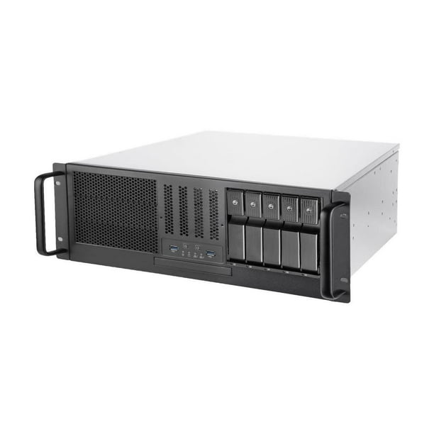 SilverStone RM41-H08 Silver SGCC 4U Rackmount Server Chassis 3 x 5.25 ...