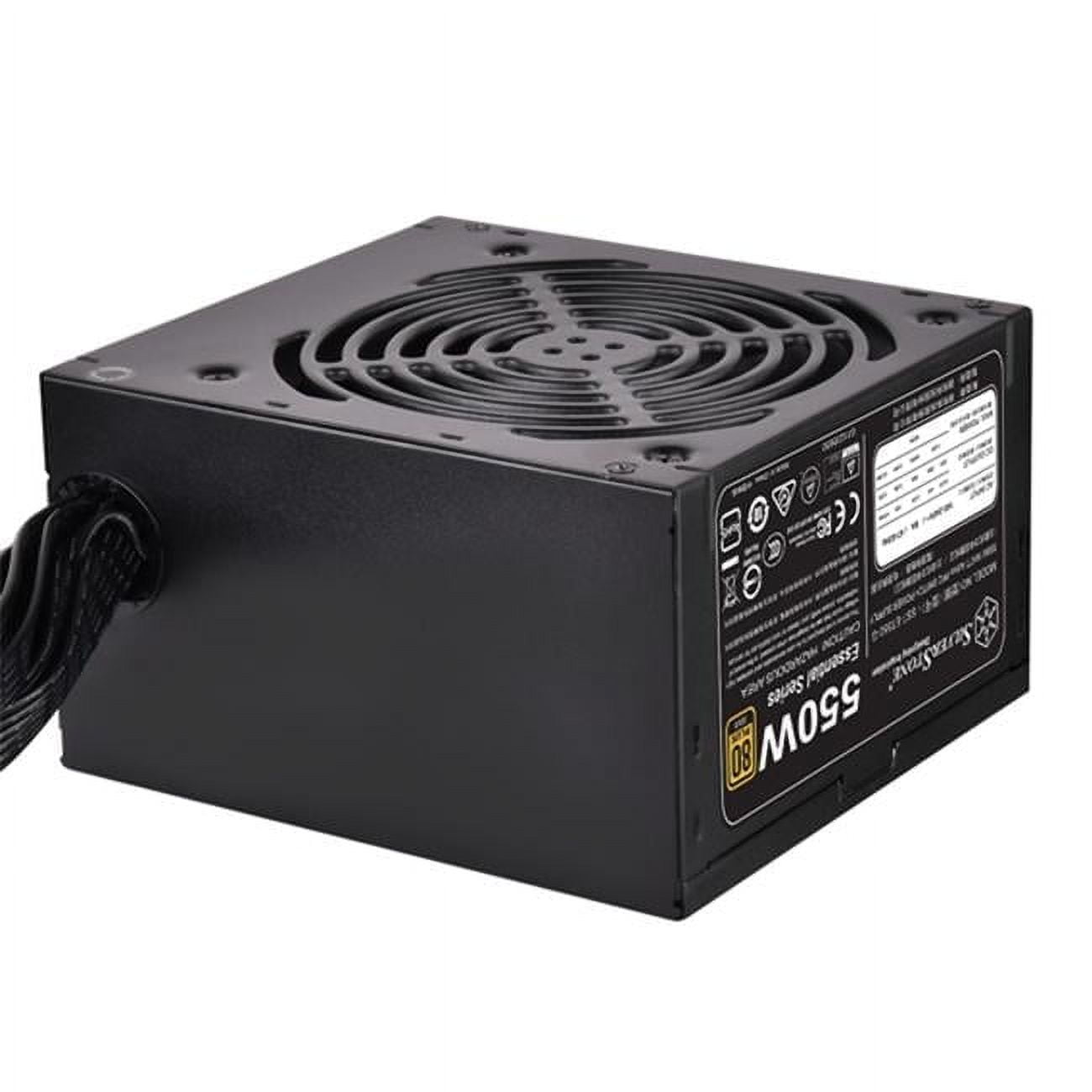 SilverStone Technologies 550 watt 80 Plus Gold Fixed Cable Power Supply ...
