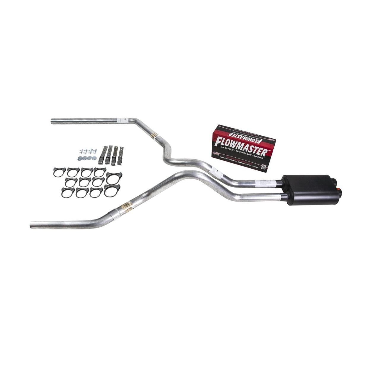 Silverado 96-99 dual exhaust 2.5 MA pipe dual inlet Flowmaster Super 40 ...