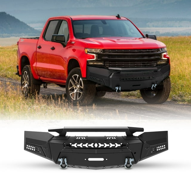 Silverado Front Bumper Assembly(Mid-Body Front Bumper+Side Wings+Bull ...