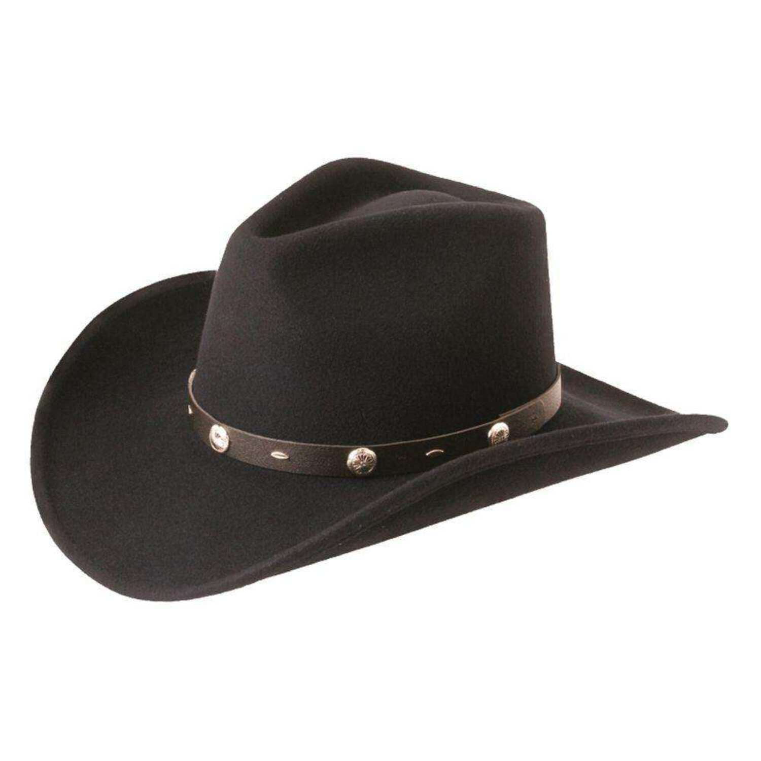 Silverado Men's Rattler Crushable Felt Western Fashion Hat Black Medium ...