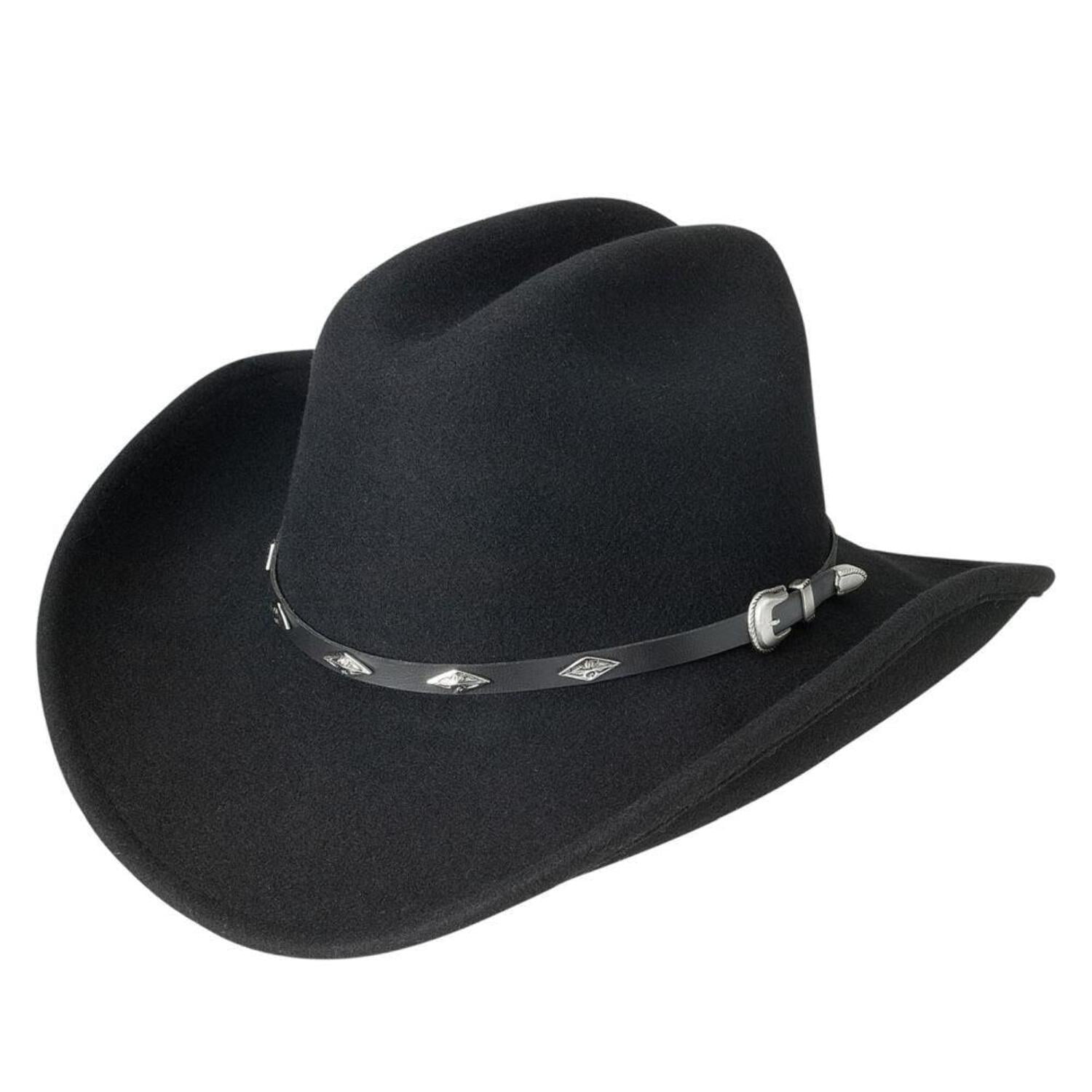 Silverado Men's Western Gent Crushable Felt Cowboy Hat Black - Walmart.com