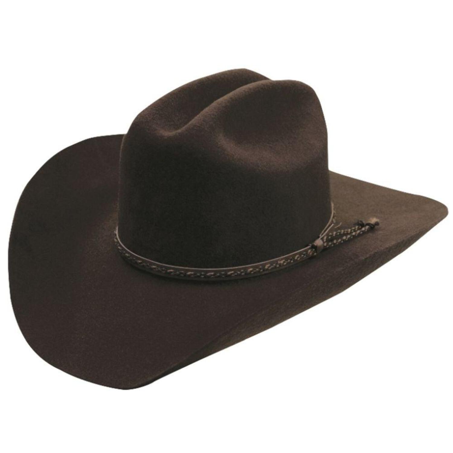 Silverado Unisex Men's Hazer Felt Cowboy Hat Chocolate - Walmart.com