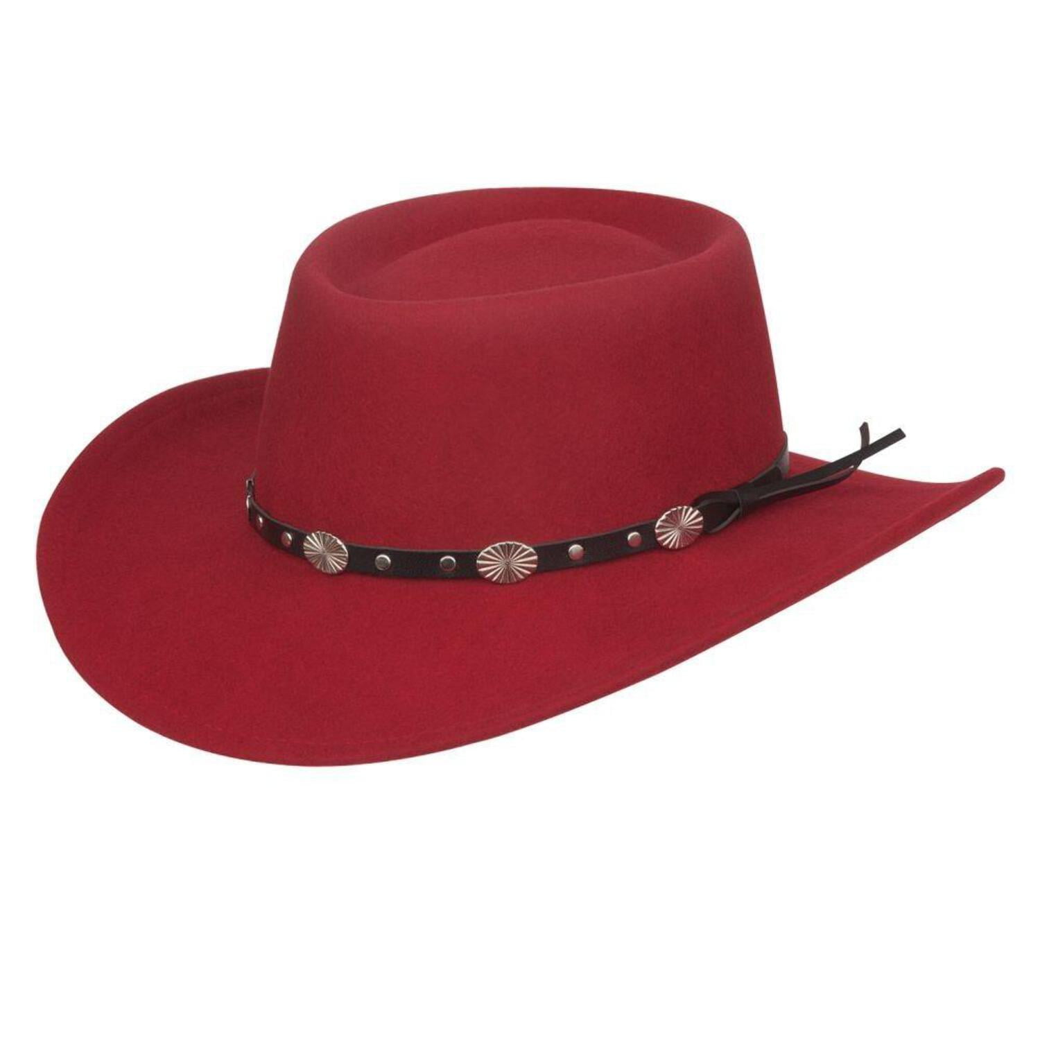 Silverado Women's Crushable Wool Gambler Hat Red Medium - Walmart.com