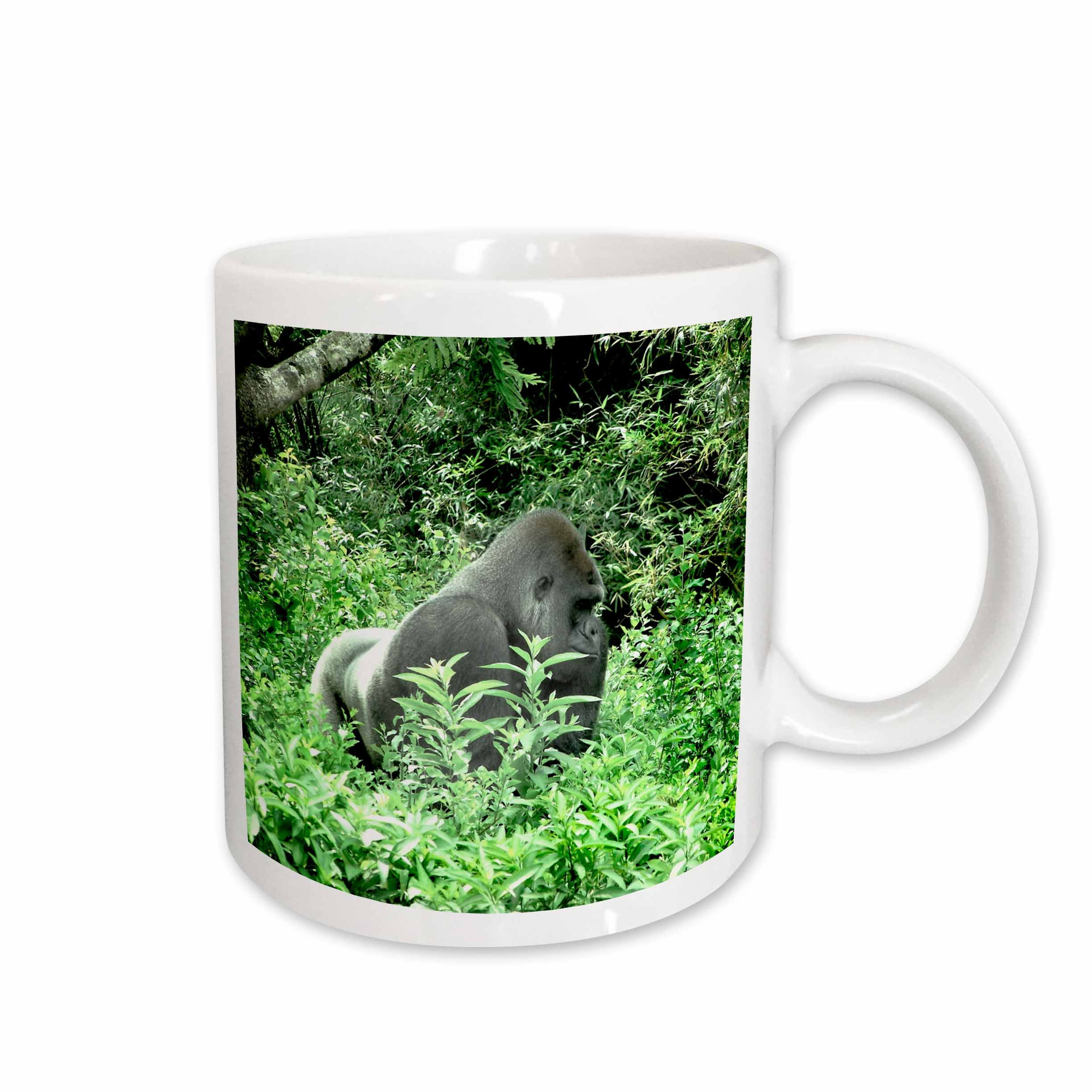 Silverback gorilla in leaves green tinted 11oz Mug mug-155974-1 ...