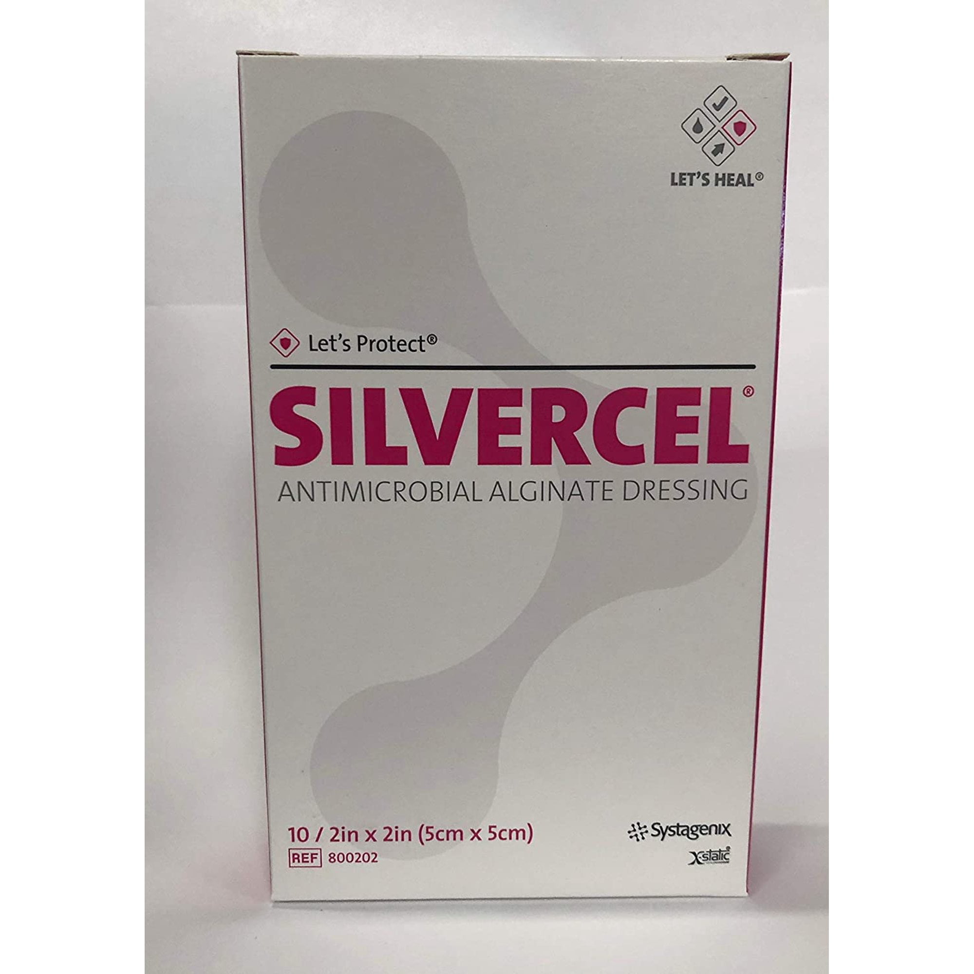 Silvercel Antimicrobial Alginate Dressing - 2 x 2" - - Box of 10 ...