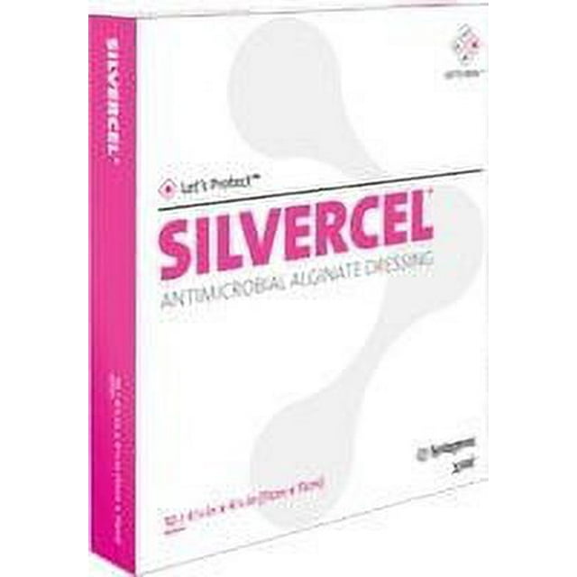 Silvercel Antimicrobial Alginate Dressing 4" x 8" [Carton of 5 ...