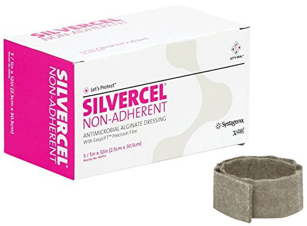 Silvercel Non-Adherent Antimicrobial Alginate Dressing 1" x 12" Rope ...