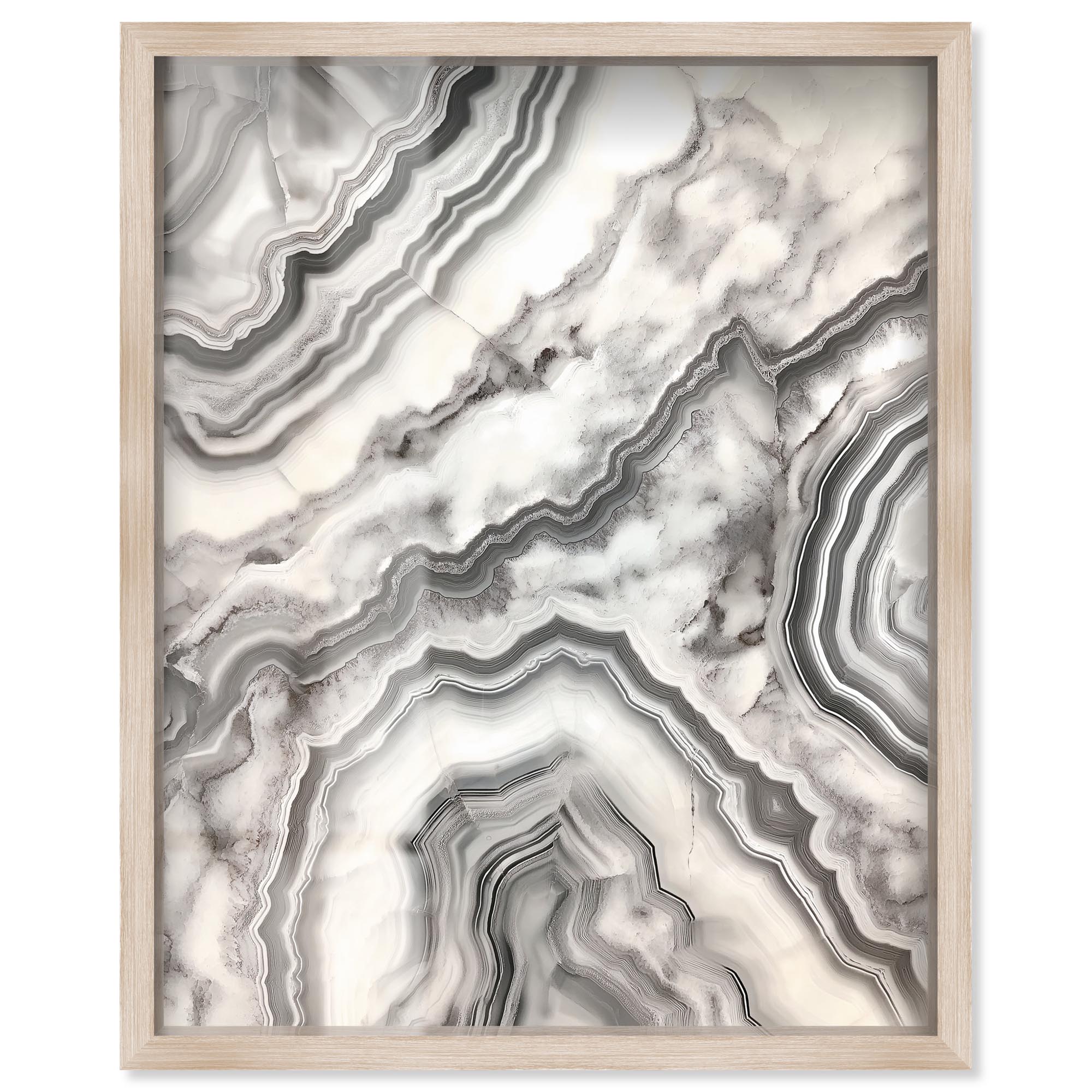 Silvered Sediment Shadowbox Print Geode Art Prints by Art Remedy ...
