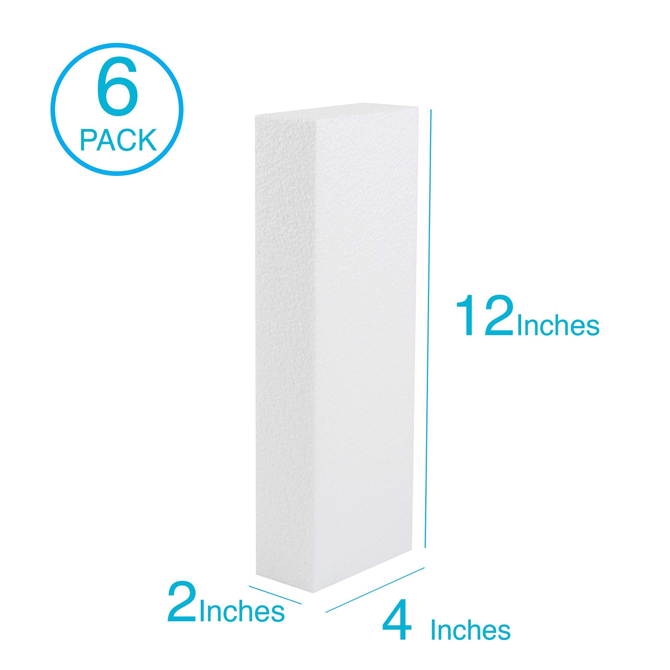 Silverlake Craft Foam Block - 4x12x2 inch - EPS Polystyrene Block for ...