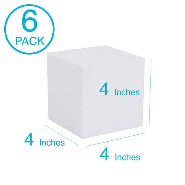 Silverlake Craft Foam Block - 4x4x4 inch - EPS Polystyrene Cube for Crafting, Sculpting ...