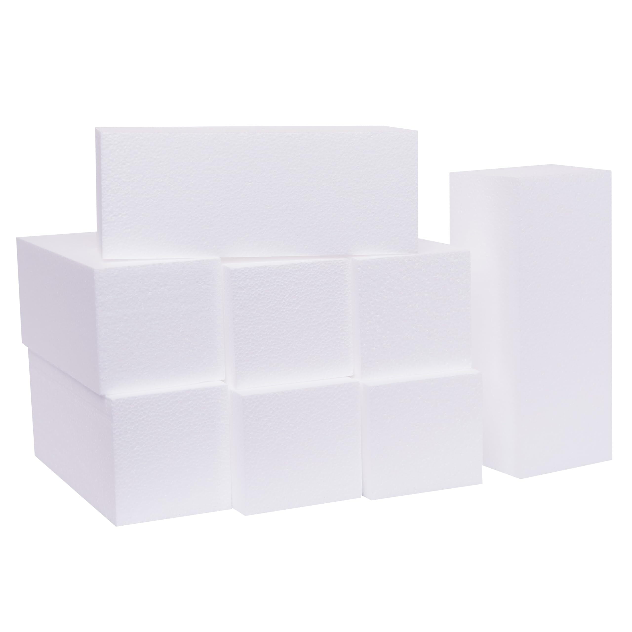 Silverlake Craft Foam Block 4x4x8 Inch Eps Polystyrene Square For Crafting Sculpting