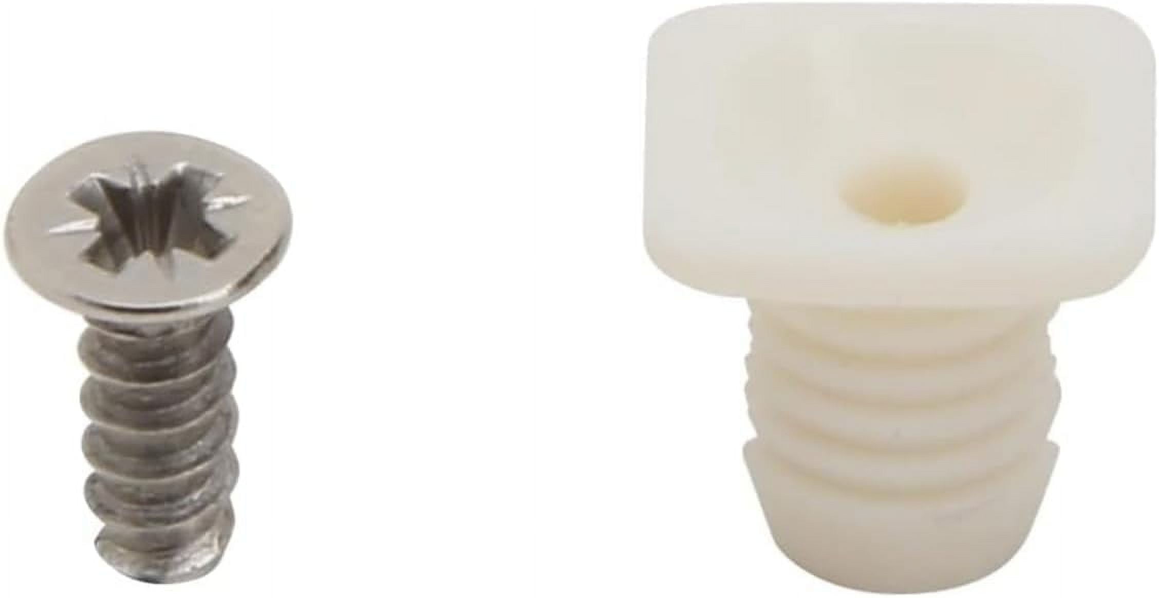 Silverline 8mm Plastic Hinge Dowel Inserts with Screws, 100 Pcs (100 ...