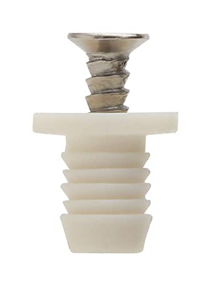 Silverline 8mm Plastic Hinge Dowel Inserts with Screws, 50 Pcs ...