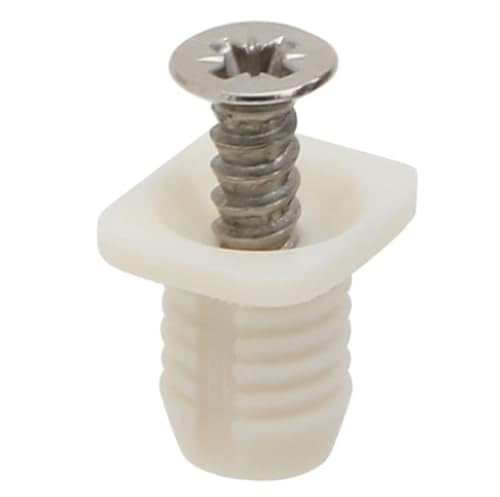 Silverline 8mm Plastic Hinge Dowel Inserts with Screws, 500 Pcs (500 ...