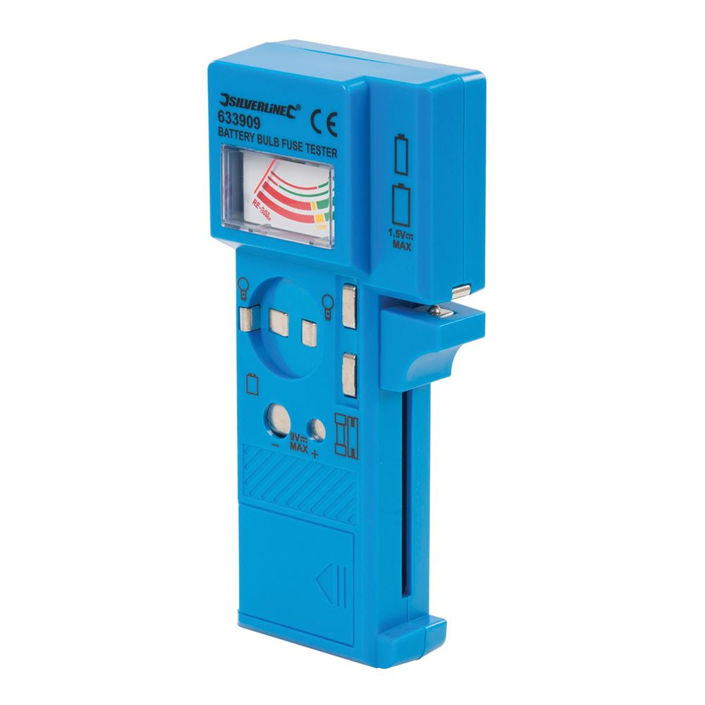 Silverline - Battery, Bulb & Fuse Tester - 1.5V - 9V - Walmart.com
