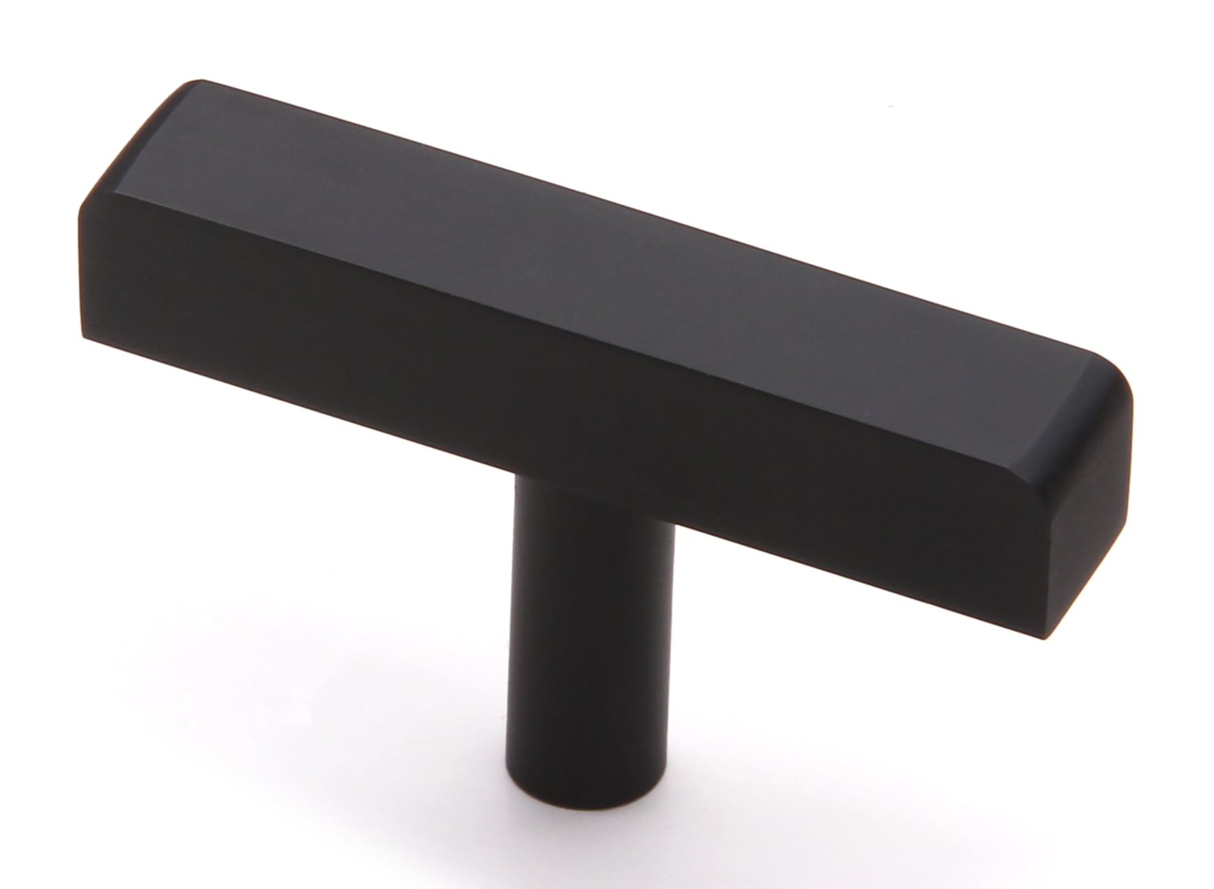 Silverline Black Square Cabinet Handles Pulls & Knob, Solid Aluminum ...