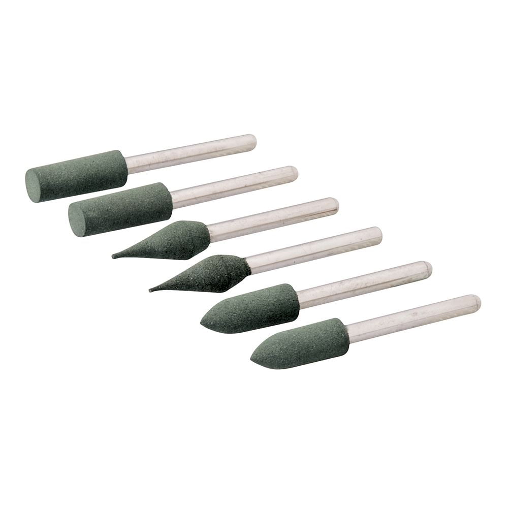 Silverline - Rotary Tool Rubber Polishing Point Set 6pce - 6mm Dia ...