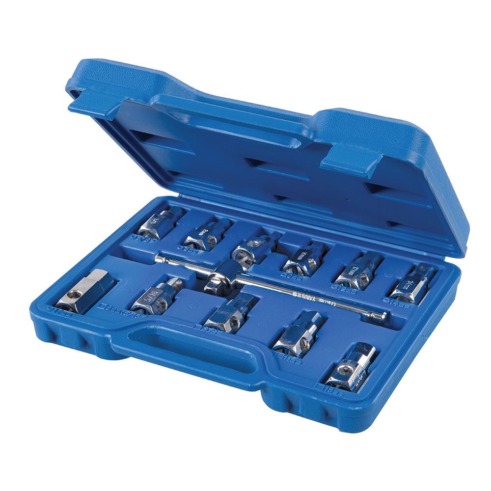 Silverline - Universal Drain Plug Key Set 12pce - 3/8" / 8 - 17mm ...