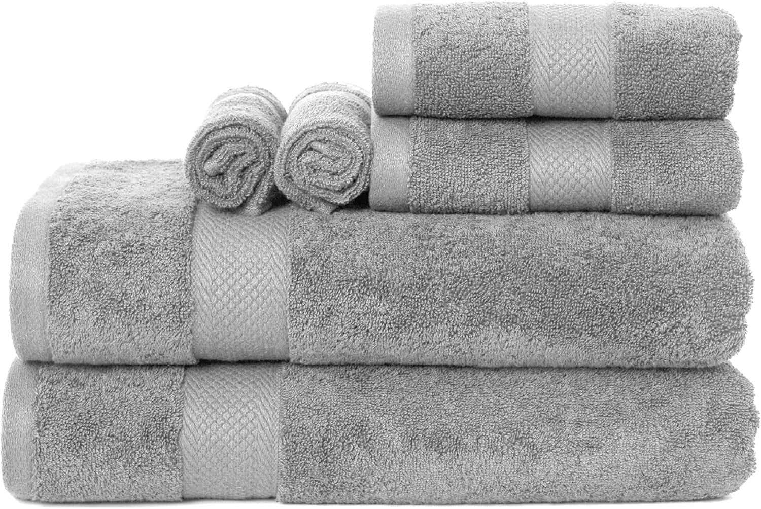 Silverlinings Bath Towels Set of 6 Pieces - 2 Body Towels, 2 Hand ...