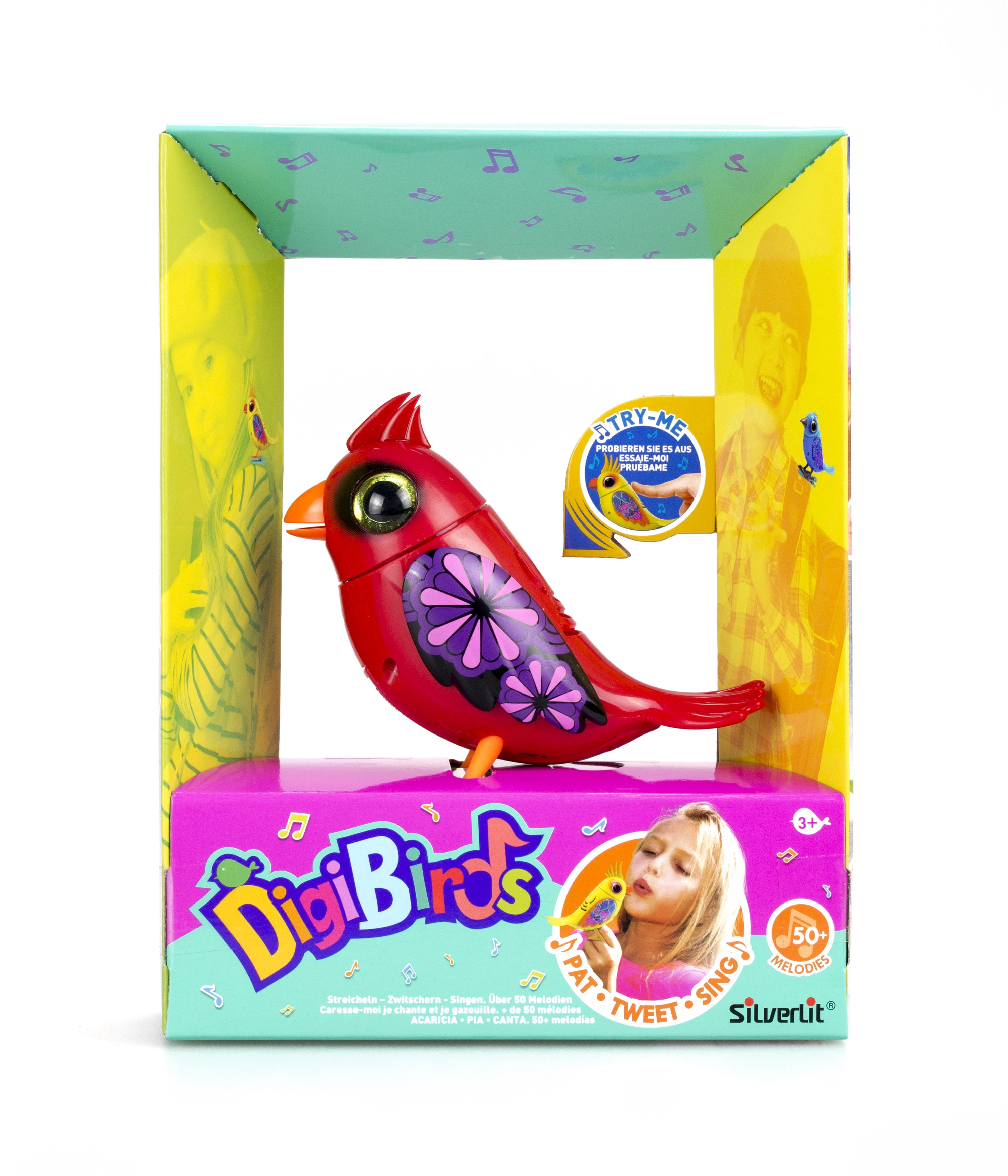 Silverlit Digibirds Interactive Cardinal, 10x4x9 cm, Red, Multi-Colored ...