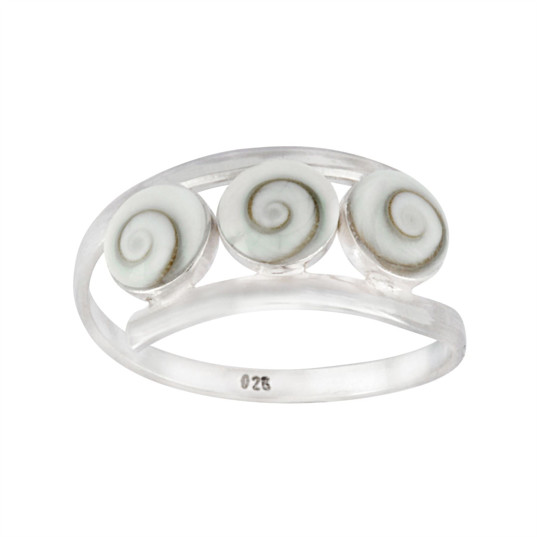 Silverly Women's 925 Sterling Silver 3 Triple White Shiva Eye Shell ...