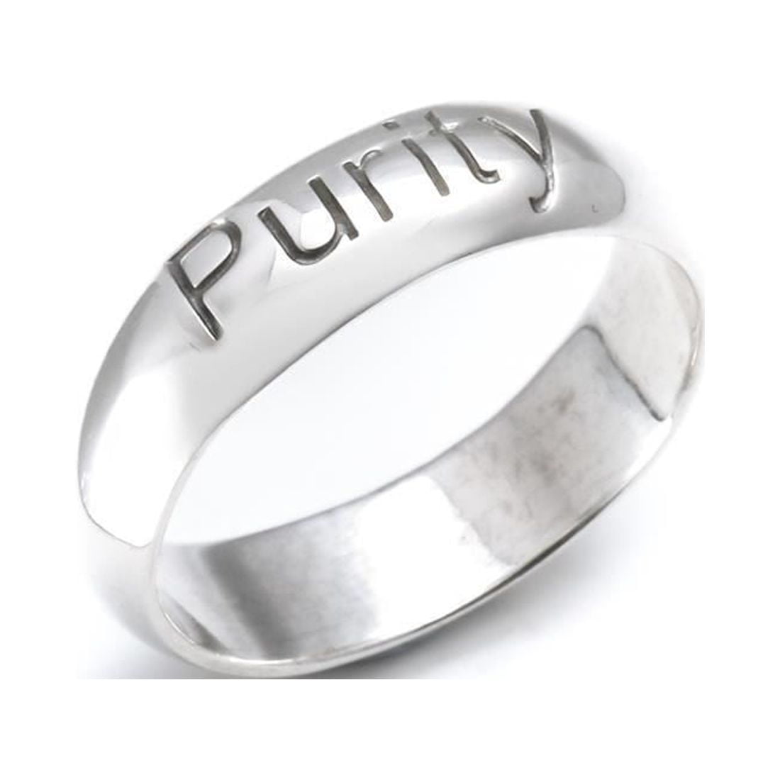Silverly Women's 925 Sterling Silver 5mm Purity Engraved Band Ring ...