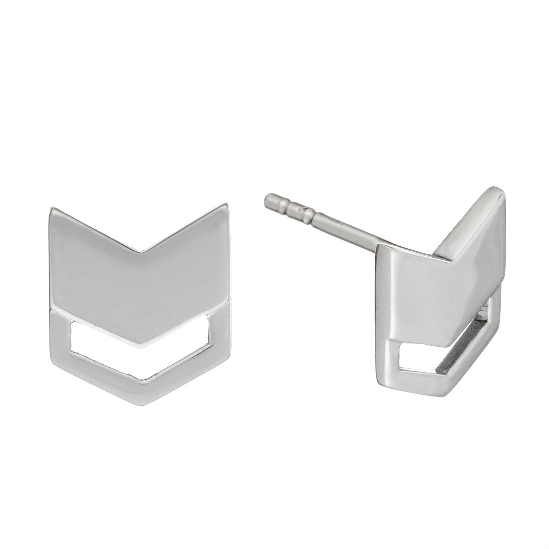 Silverly Women's 925 Sterling Silver Chevron Arrow Military Army ...