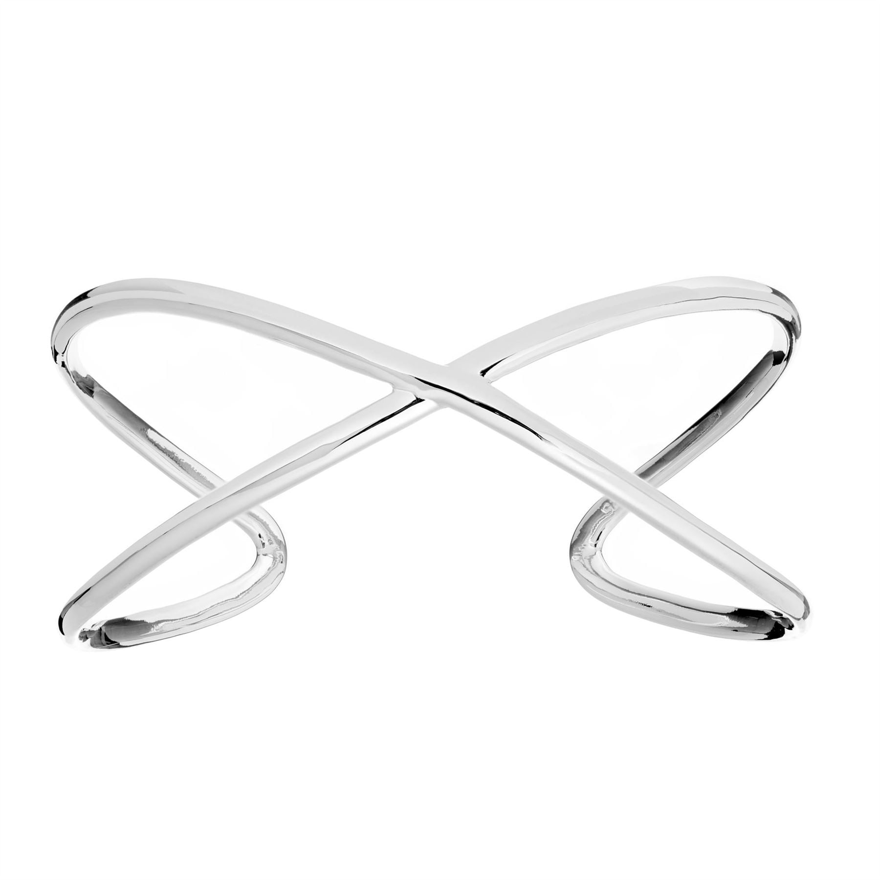 Silverly Women's 925 Sterling Silver Embrace Overlapping Infinity Cuff ...