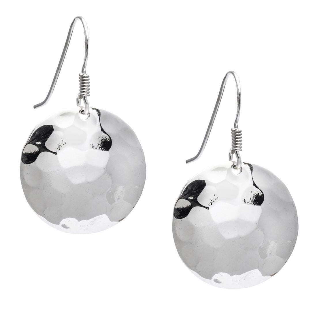 Silverly 925 Sterling Silver Dangle Earrings, Round Disc Design ...