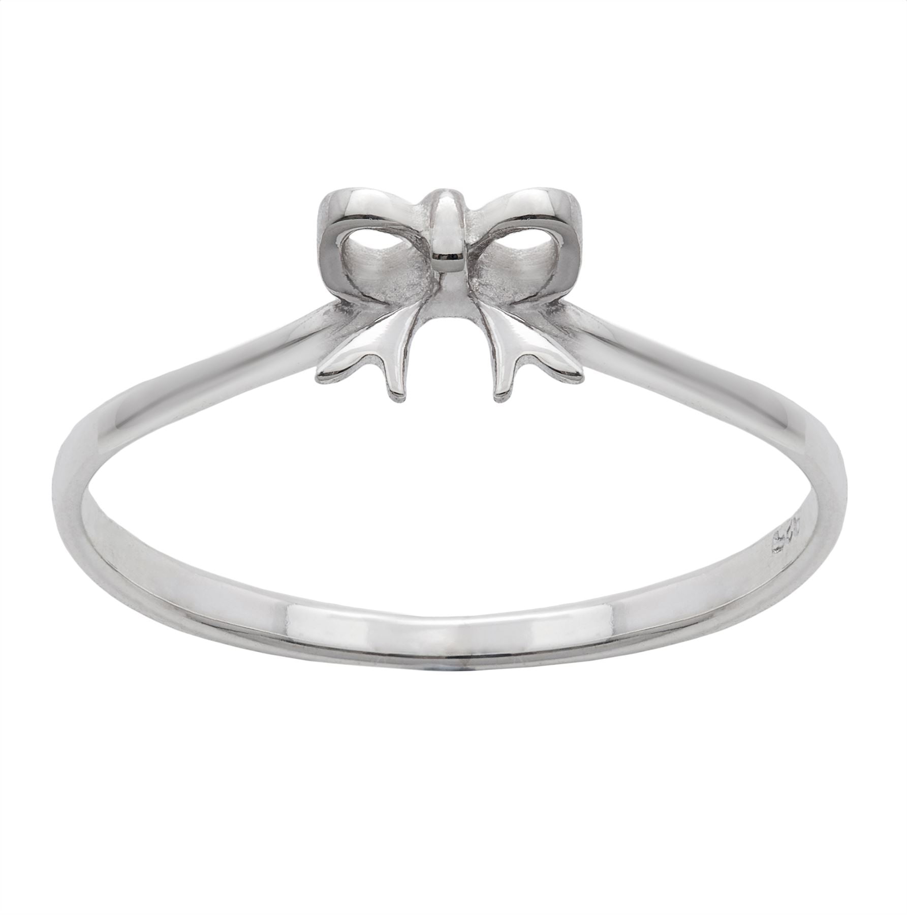 Silverly Women's 925 Sterling Silver Thin Small Bow Ribbon Wire Knot ...