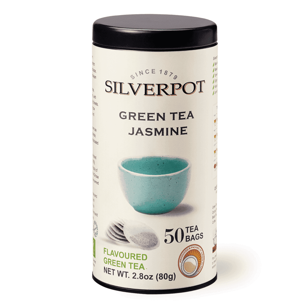 Silverpot Green Tea with Jasmine - 50 Round Tea Bags | Fragrant ...