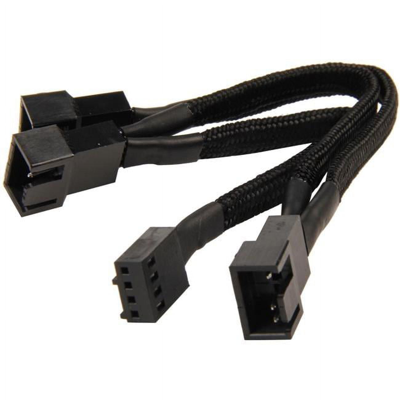 Silverstone All Black Sleeved 1-3 PWM Fan Splitter Cable 100 mm (CPF02 ...
