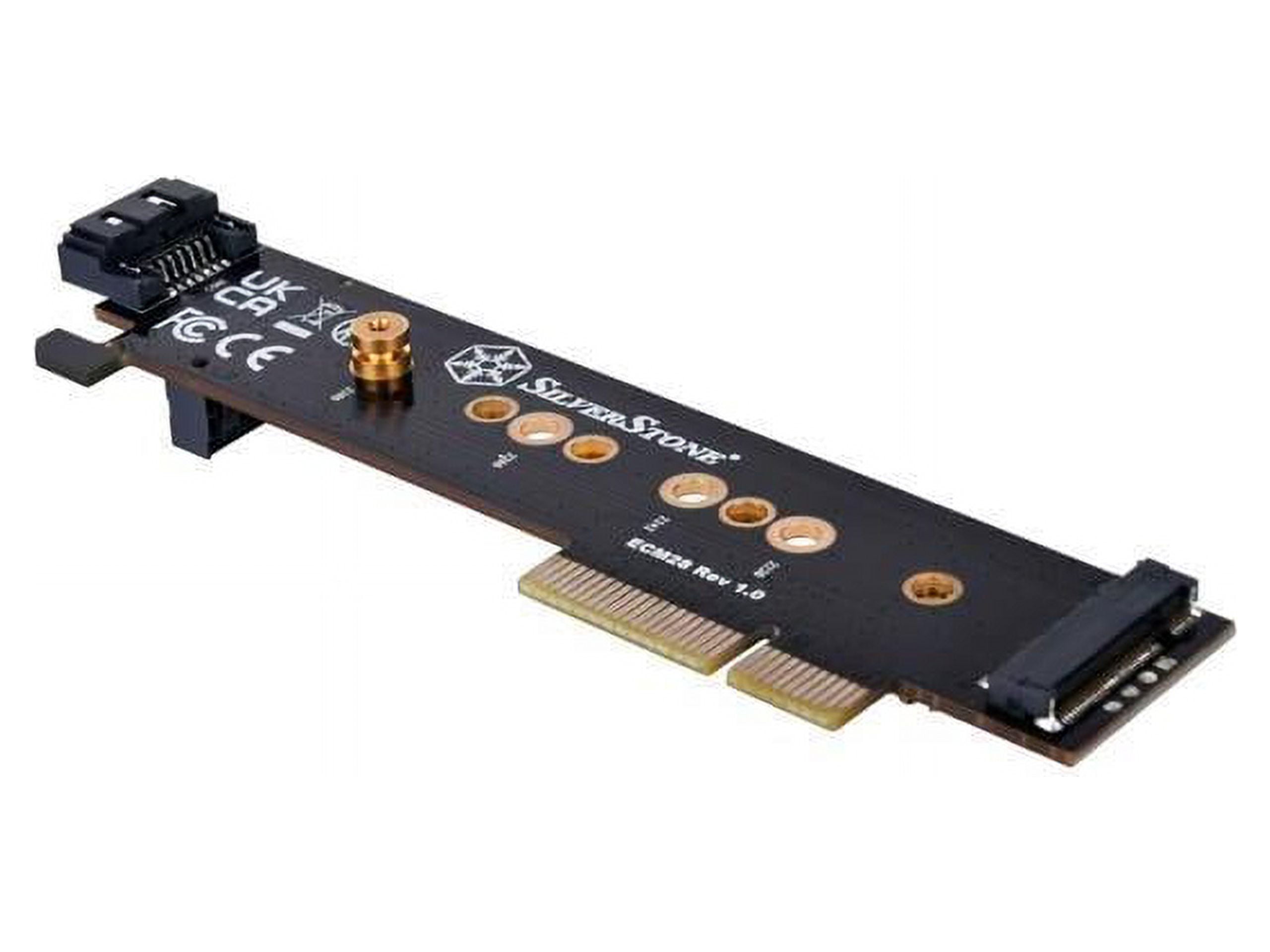 Silverstone ECM28 1 x NVMe & 1 x SATA M.2 SSD to PCIe x4 1U Adapter Card - Walmart.com