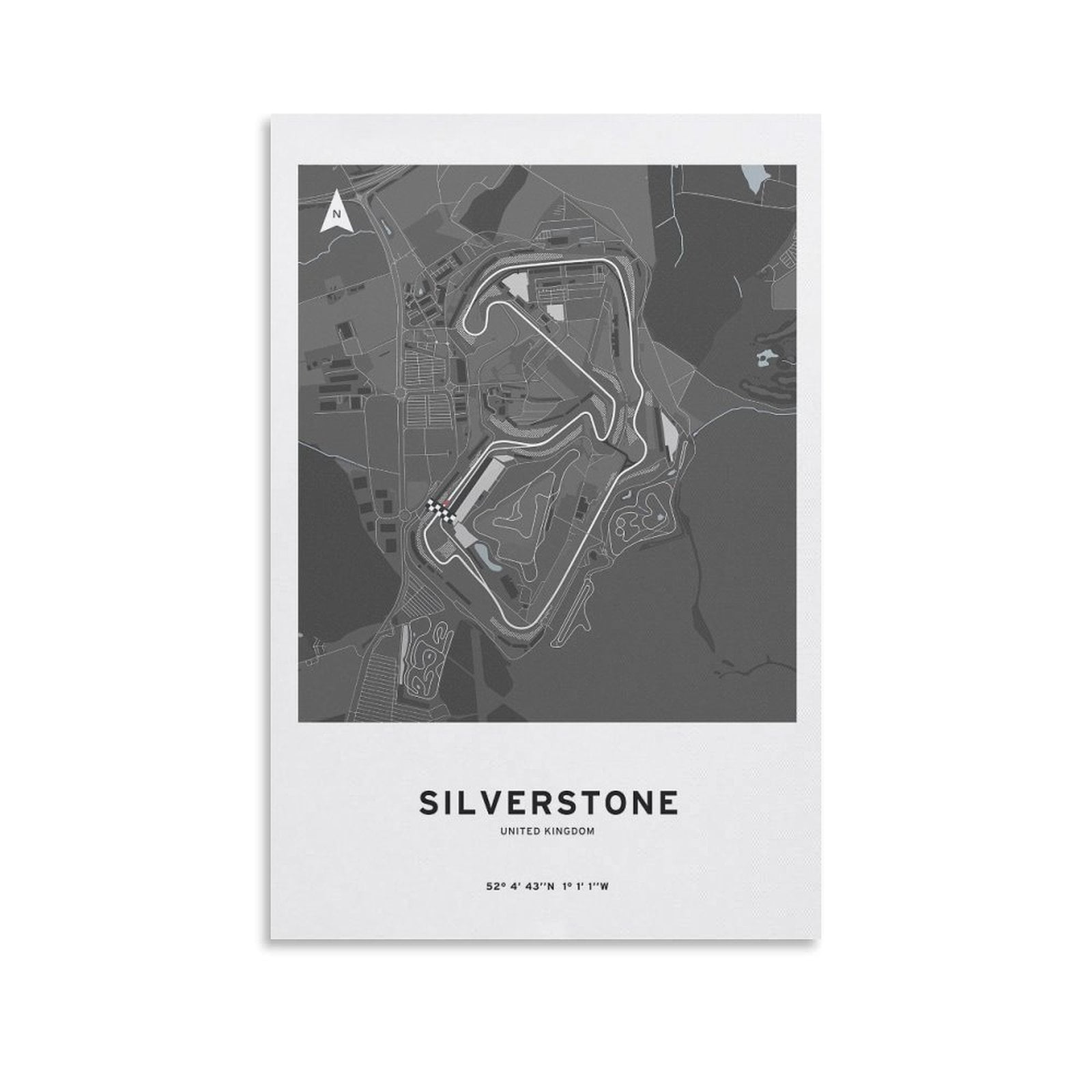 Silverstone Formula One Circuit Poster Picture Print Wall Art Poster ...