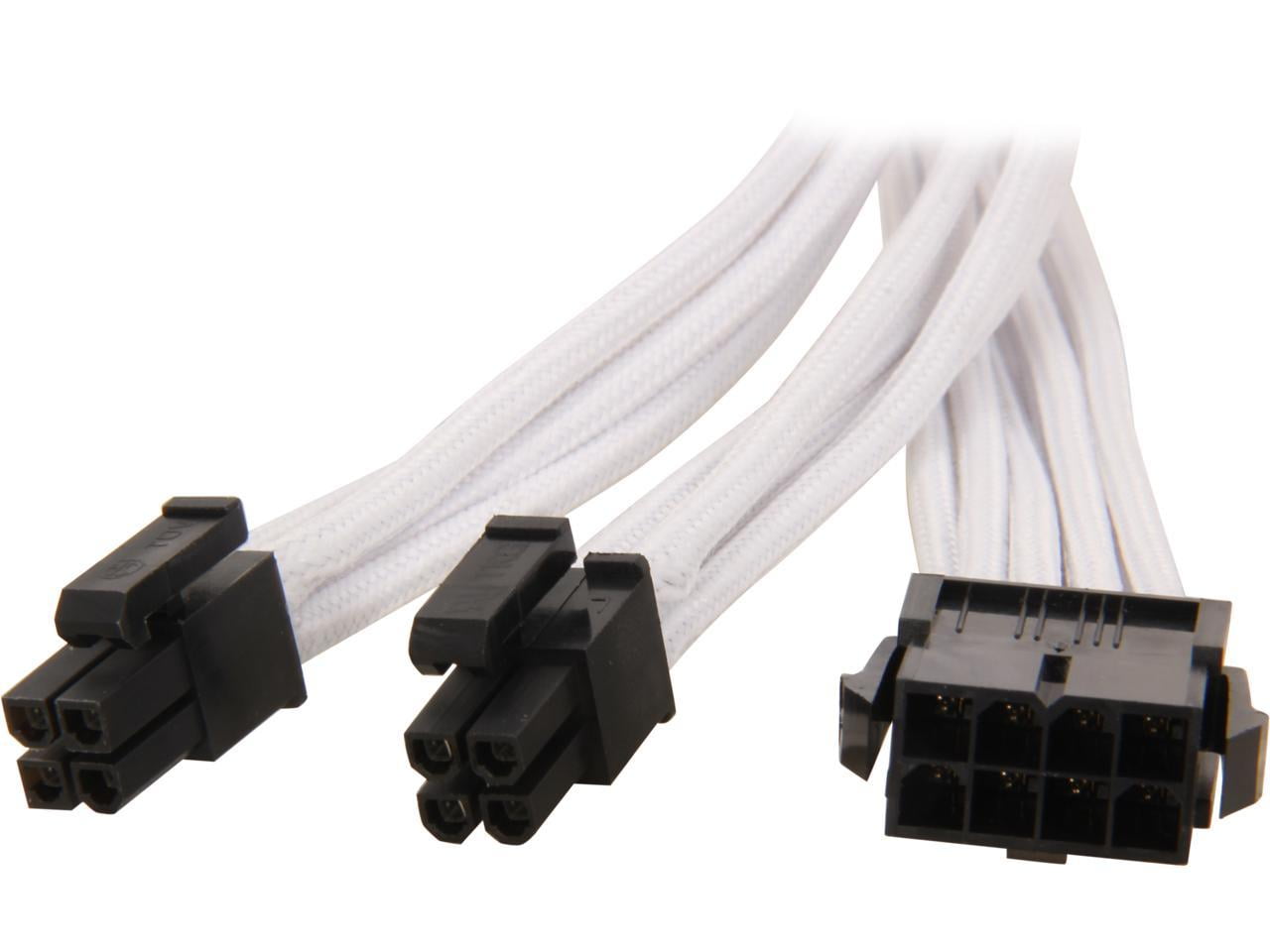 Silverstone PP07-EPS8W Sleeved Extension Power Supply Cable, 1 x 8pin ...