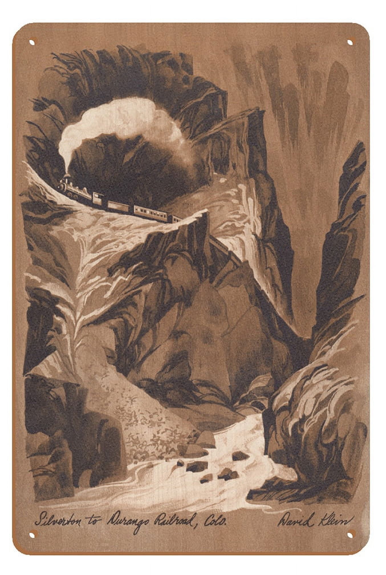 Silverton to Durango Railroad Colorado - Vintage Travel Poster by David ...