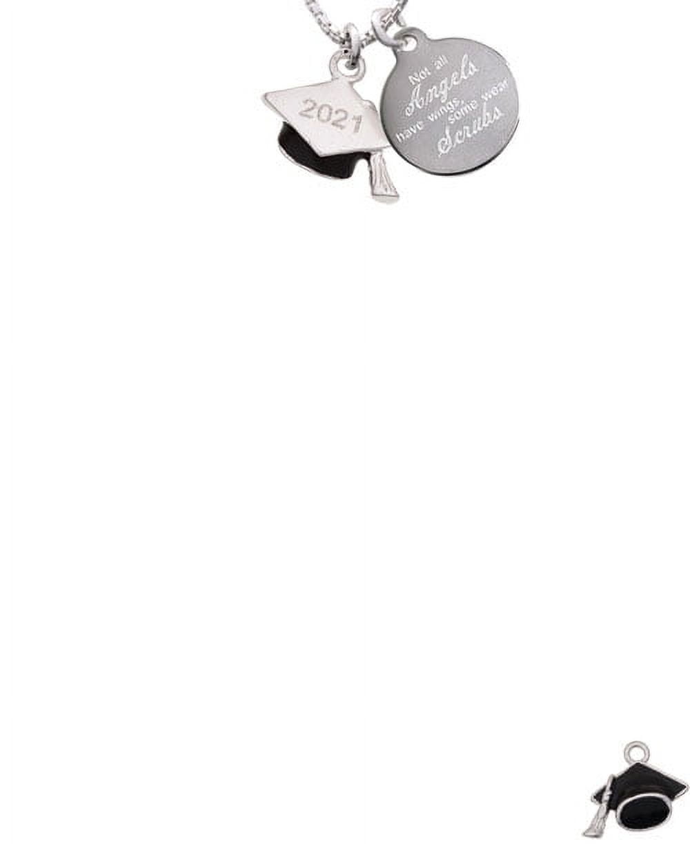 Silvertone 3-D Graduation Hat with 2021 Not All Angels Have Wings Some ...