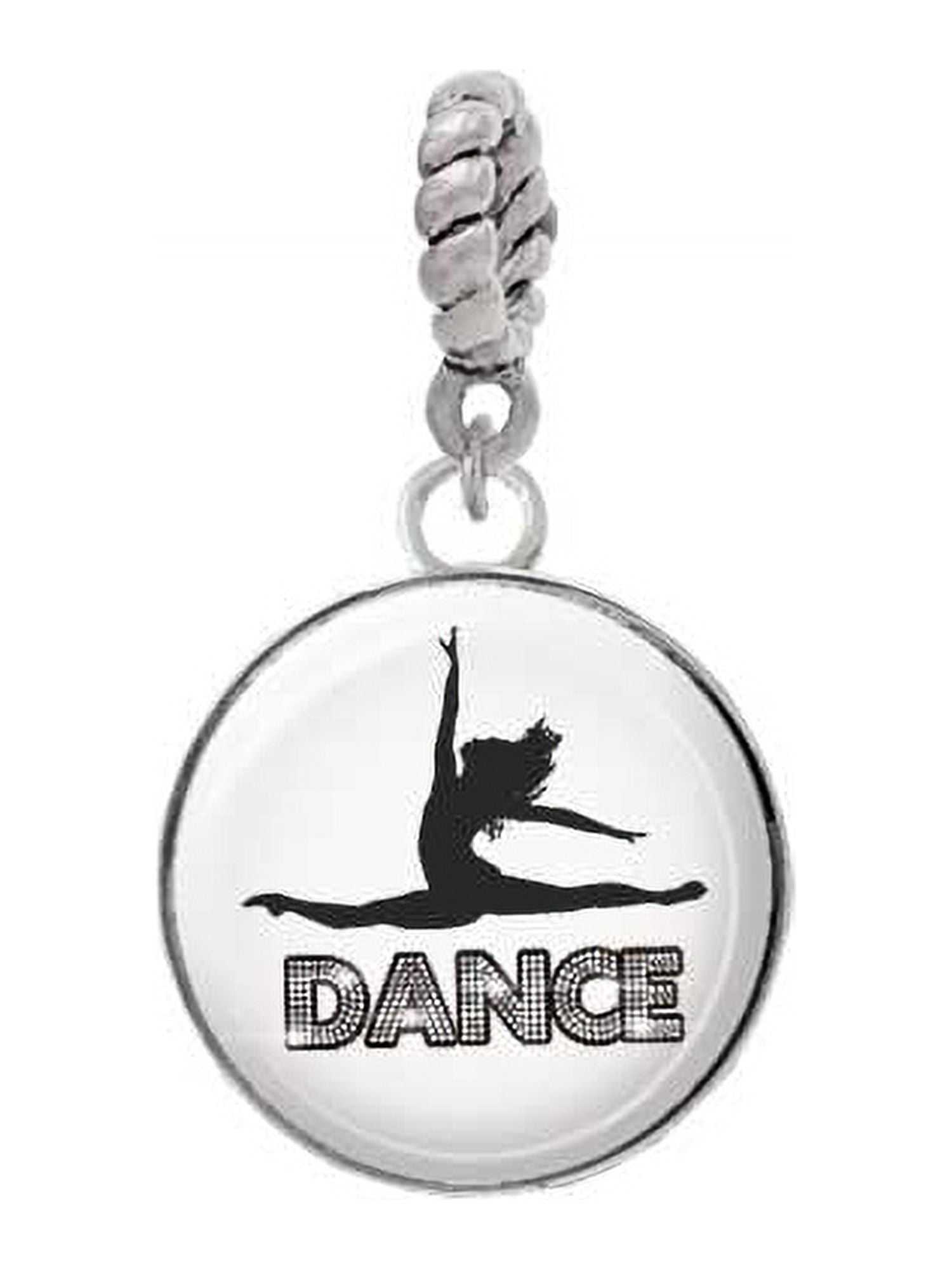 Silvertone Domed Contemporary Dance Splits - Rope Charm Bead - Walmart.com