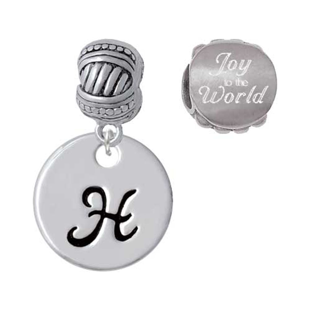 Silvertone Large Script Letter - H - 3/4'' Disc - Joy to the World ...