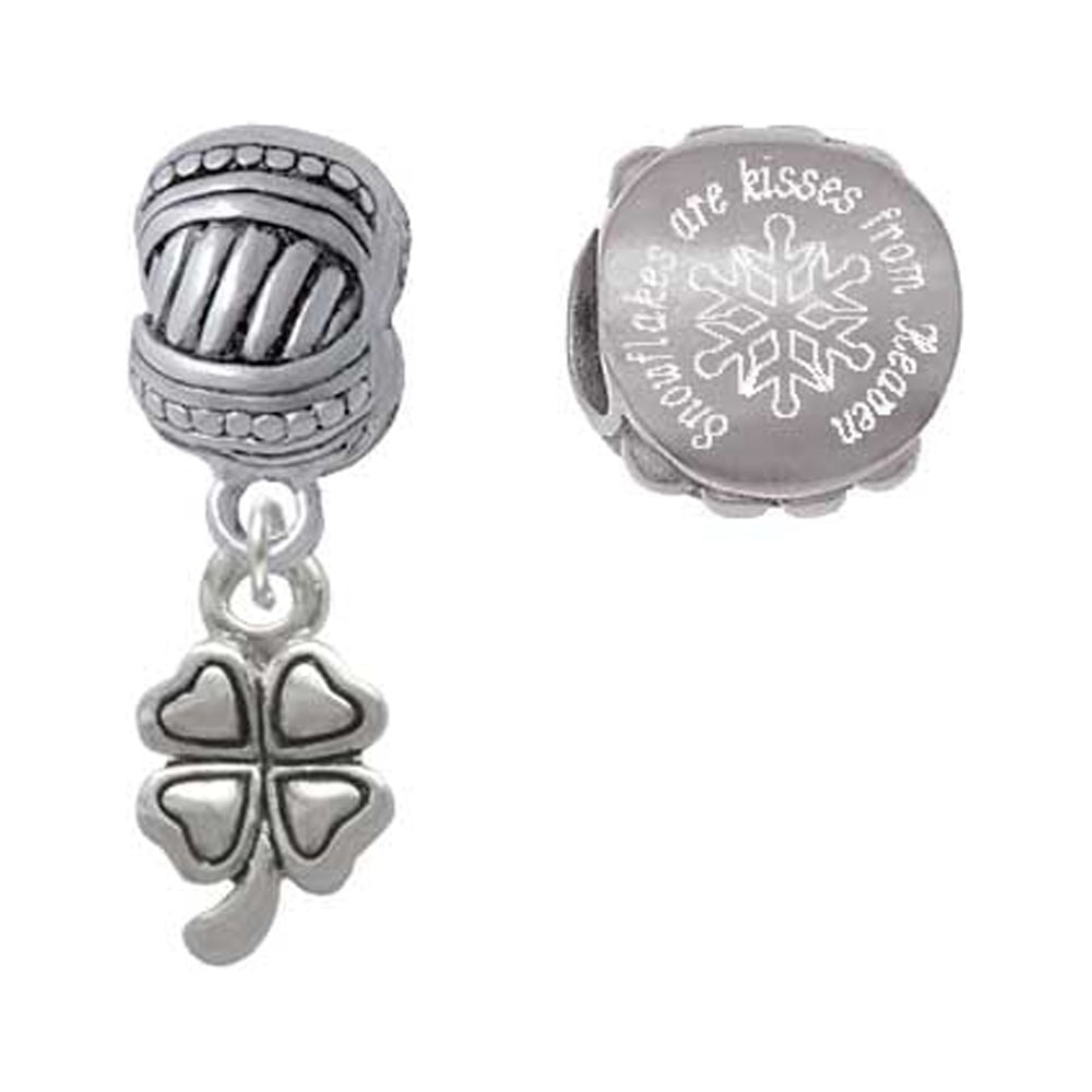 Silvertone Mini Four Leaf Clover Snowflakes are Kisses from Heaven ...