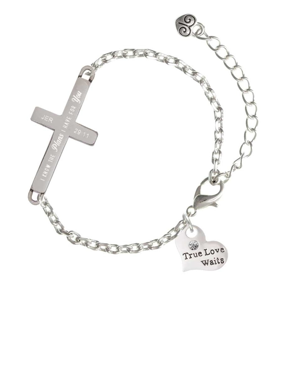 Silvertone Small True Love Waits Heart - Plans I Have for You - Cross ...