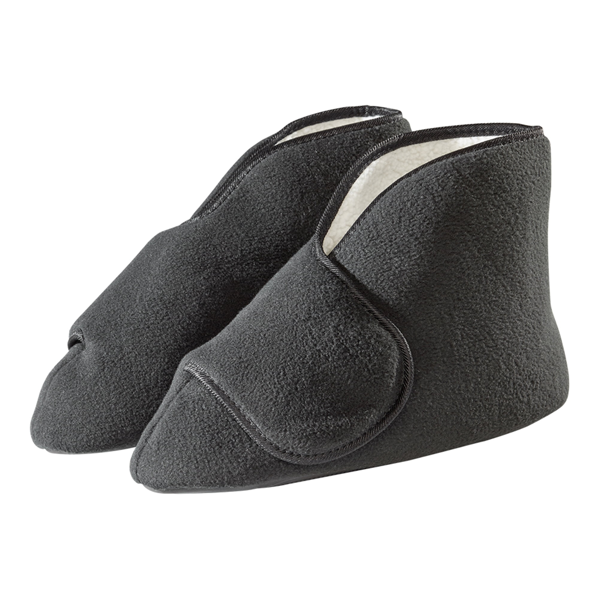 Silverts Adaptive Slipper Booties for Diabetics, Unisex- Black, Small ...