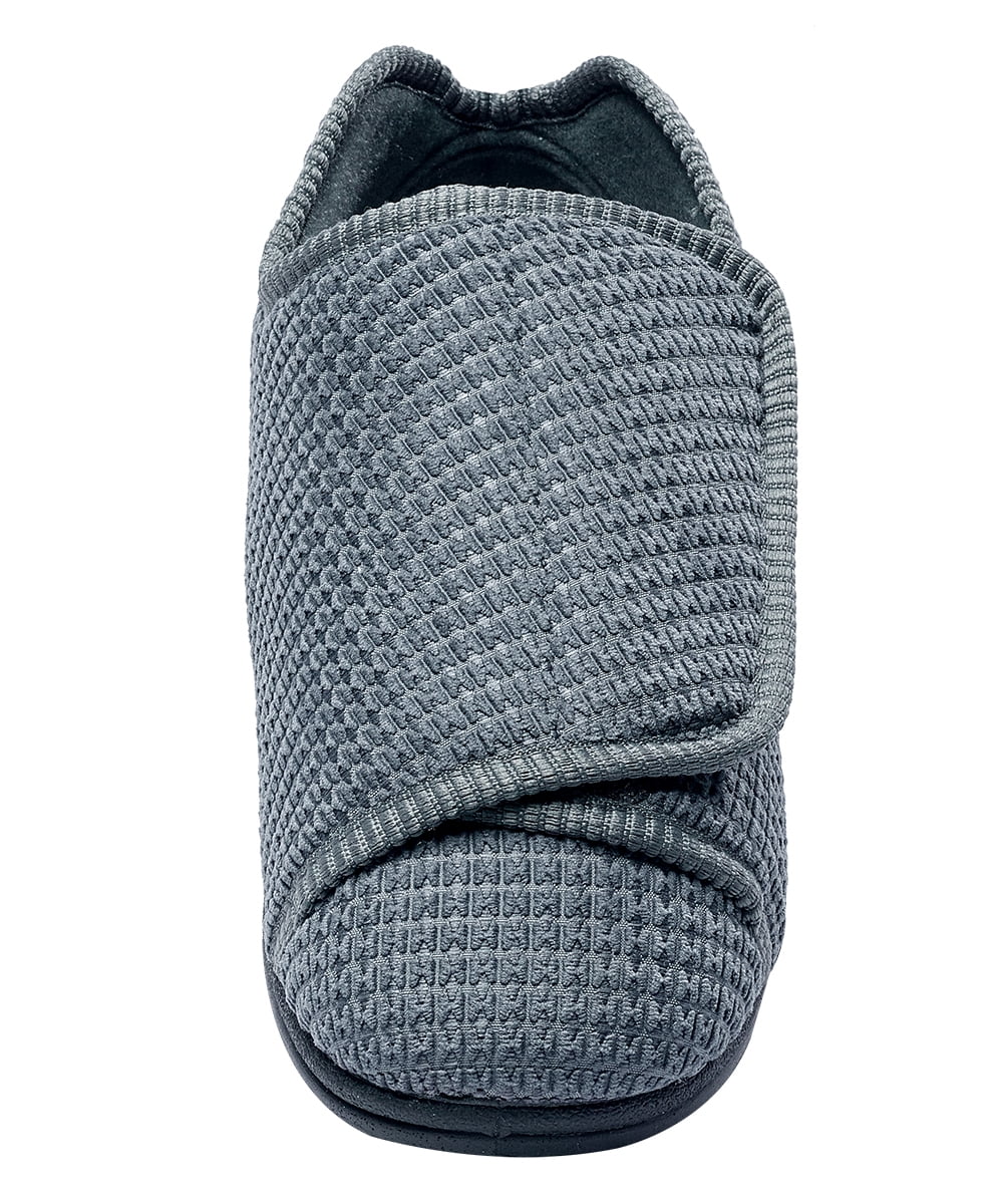 Silverts Men Extra Extra Wide Slippers, 12, Steel - Walmart.com