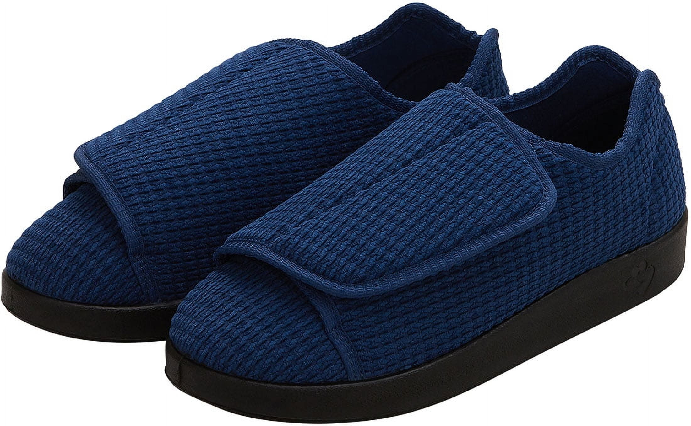 Silvert's Men's Extra Extra Wide Slippers, Adjustable Closures, Size 7 ...